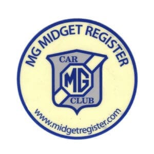 Midget Register window sticker – MG Car Club Shop
